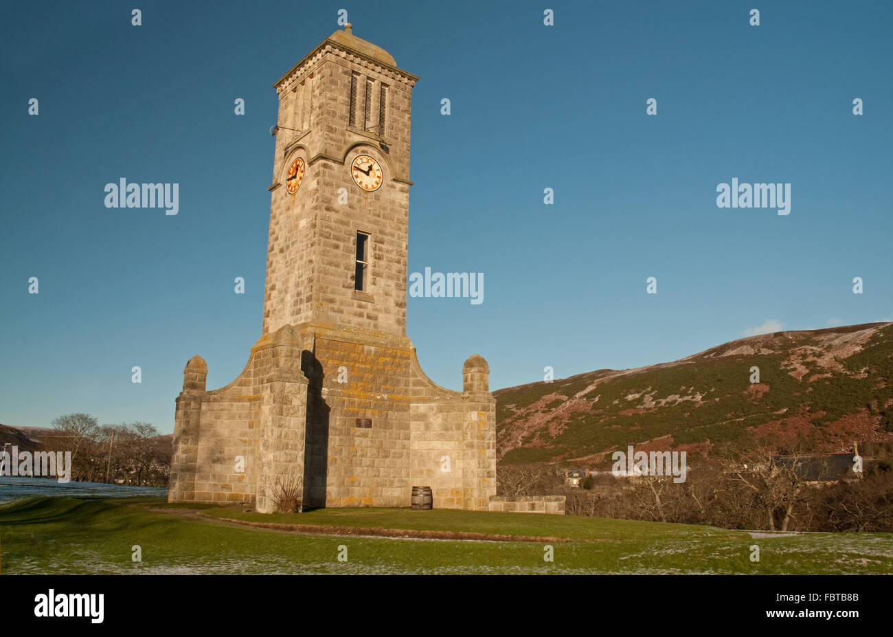 Helmsdale Memorial Clock Tower Stock Photo - Alamy