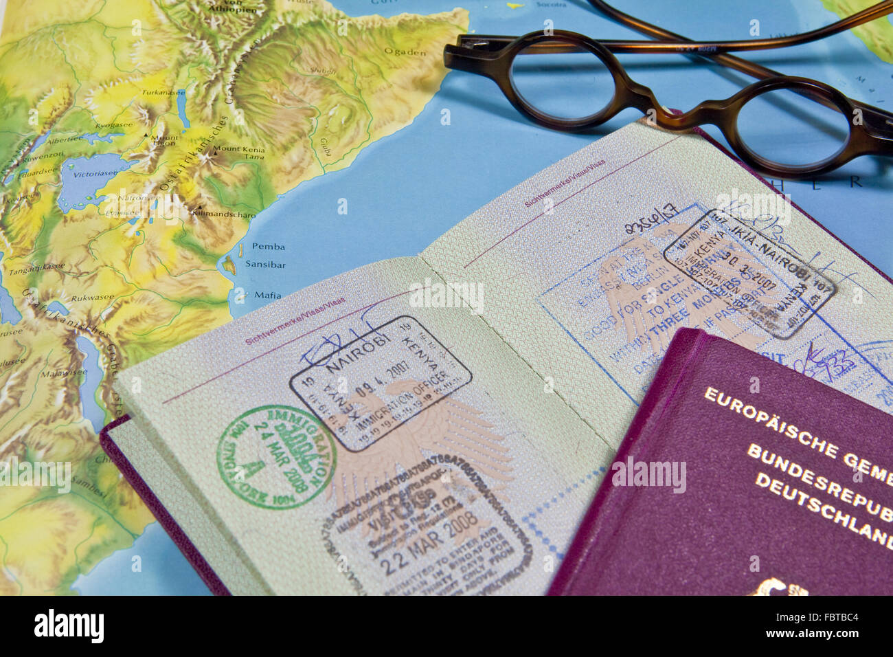 Passports european map hi-res stock photography and images - Alamy