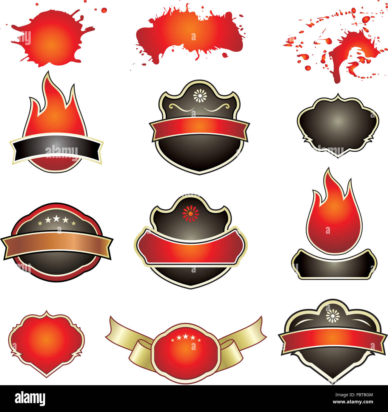 set of design elements Stock Photo - Alamy