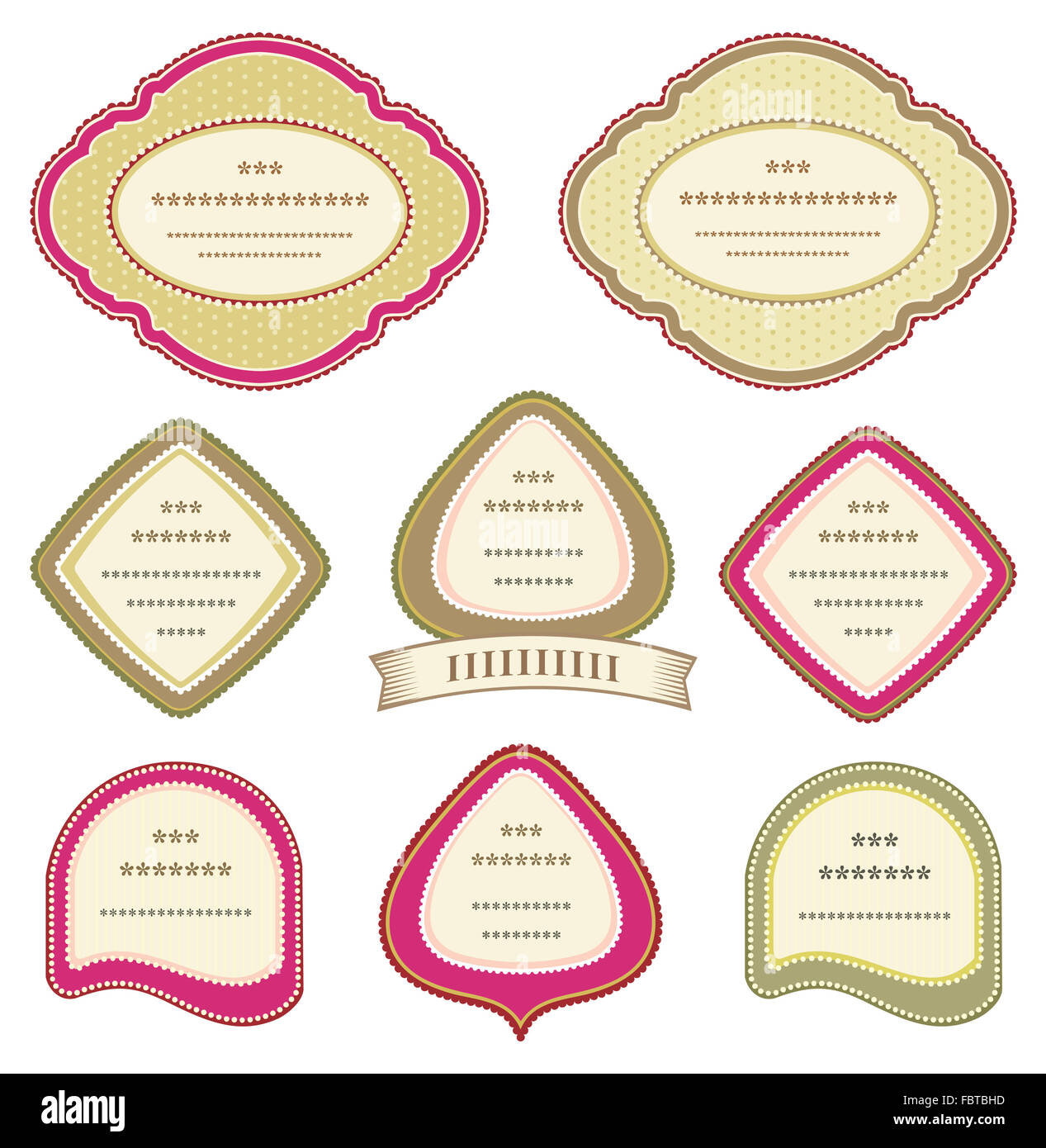 Set of design elements Cut Out Stock Images & Pictures - Alamy