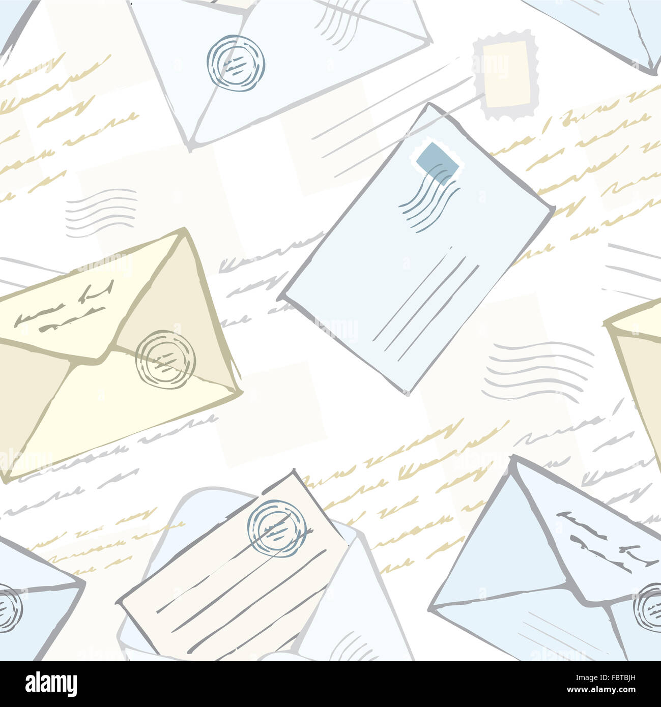 seamless mail pattern Stock Photo - Alamy