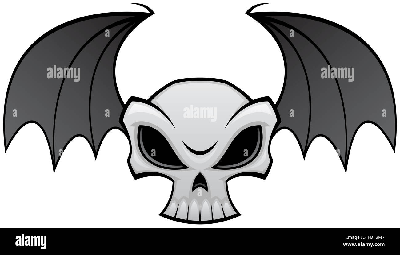 Bat Wing Skull Stock Photo - Alamy