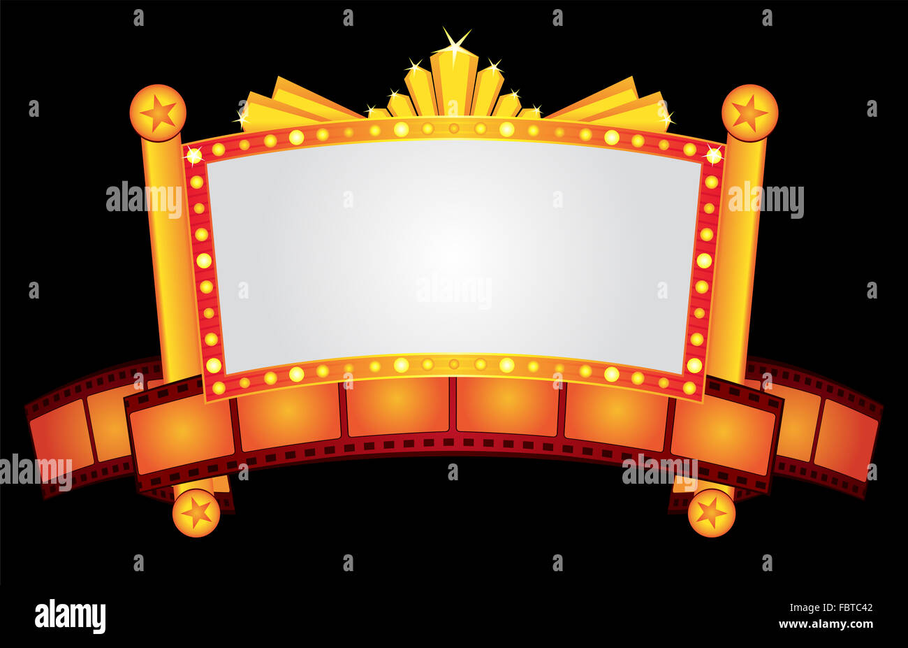 Gold cinema neon Stock Photo - Alamy