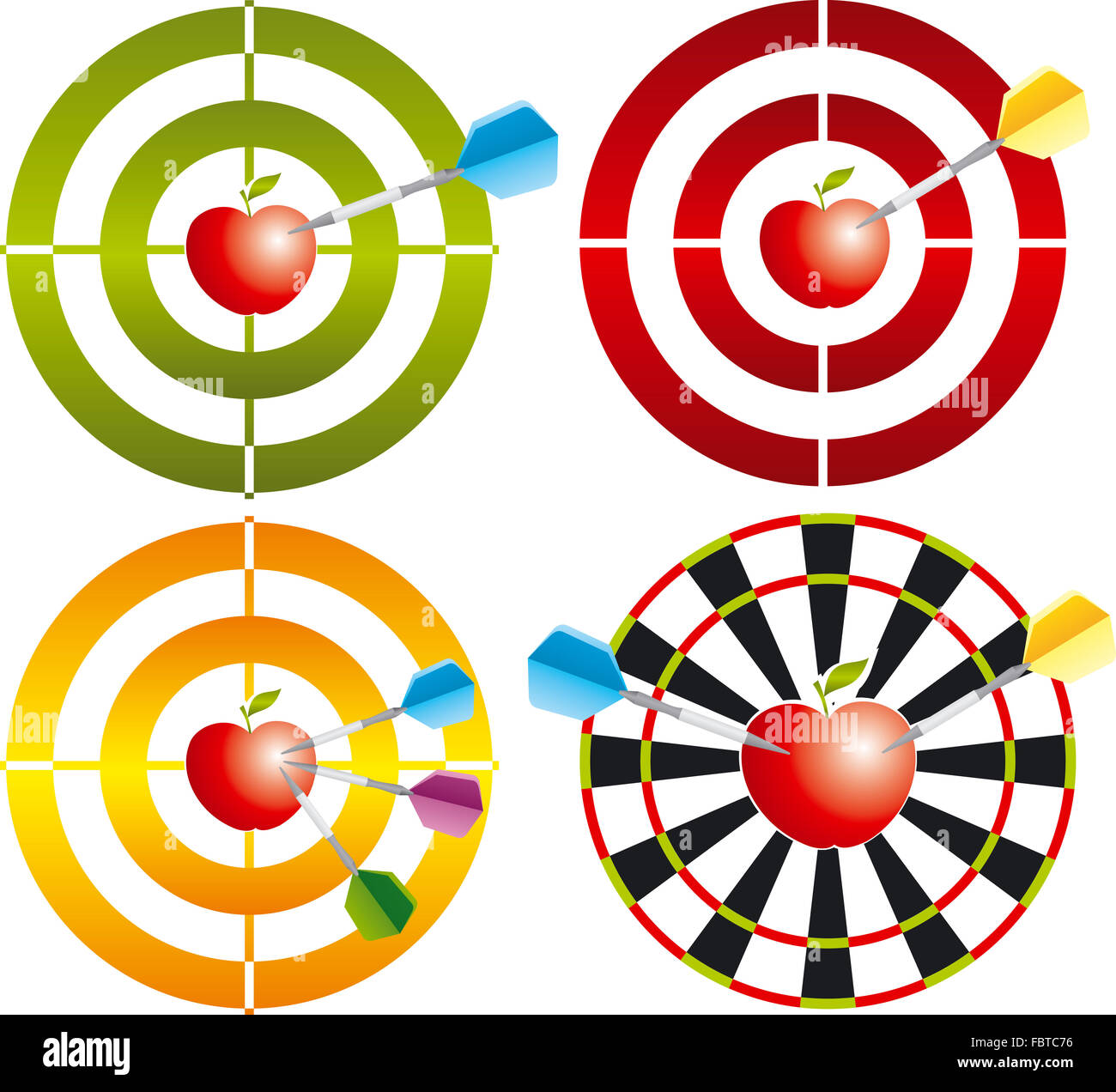 target with apple Stock Photo - Alamy