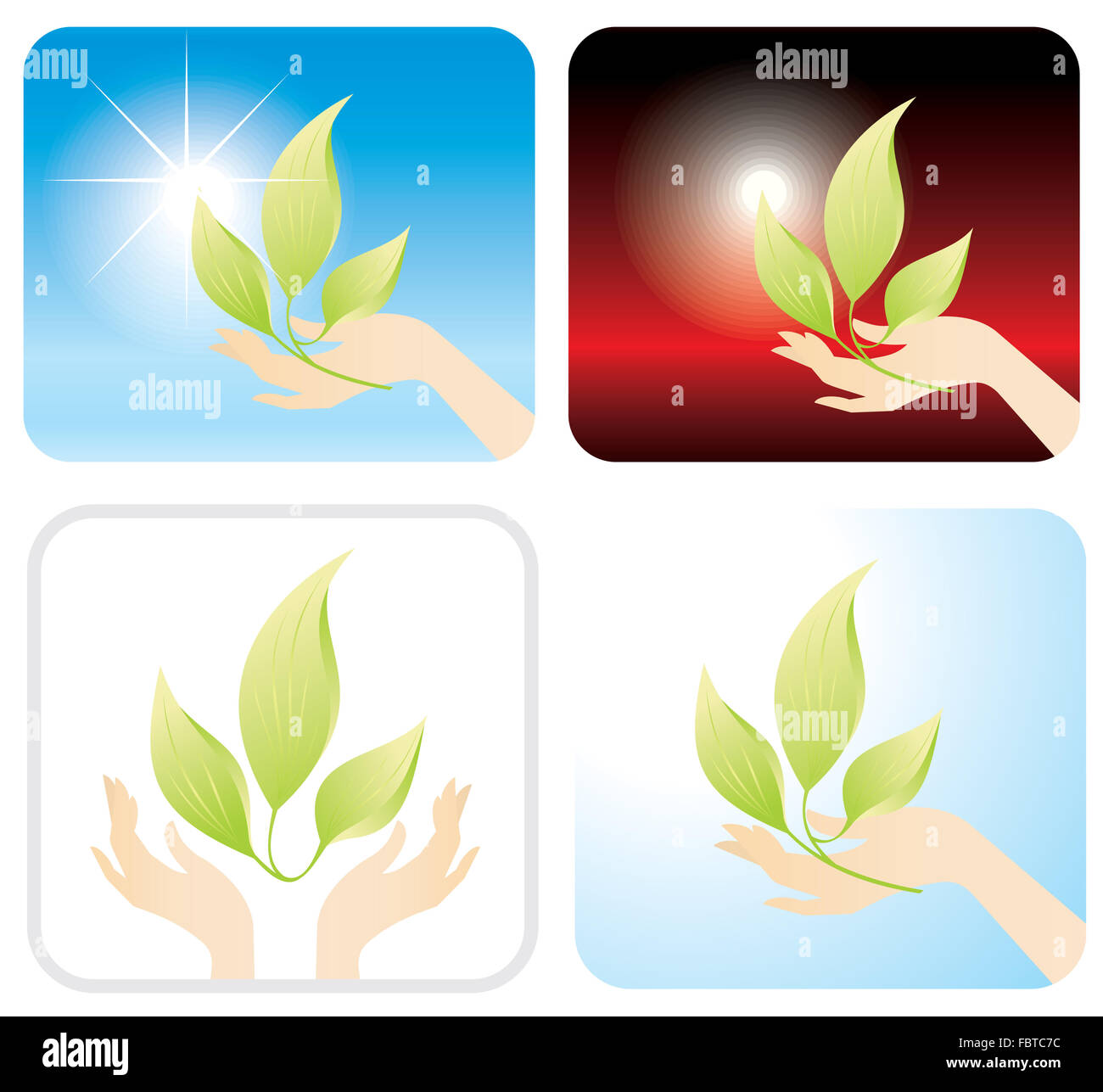 hand and leaf Stock Photo - Alamy