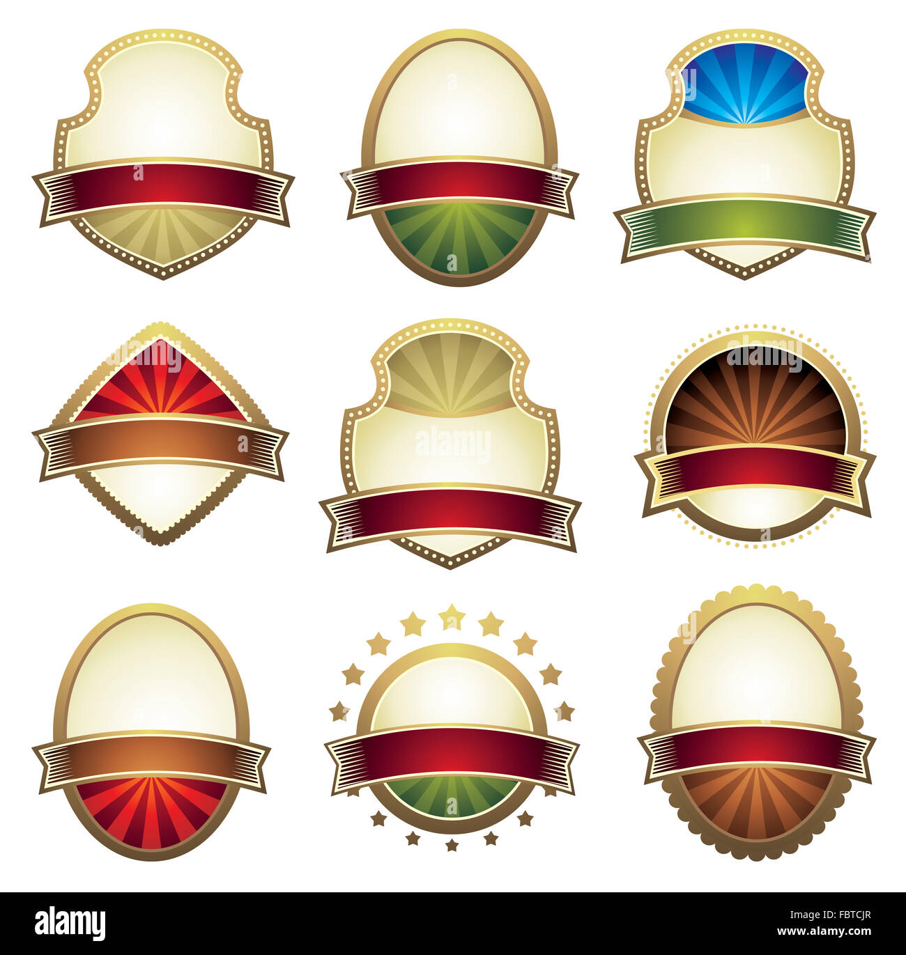 set of labels Stock Photo - Alamy