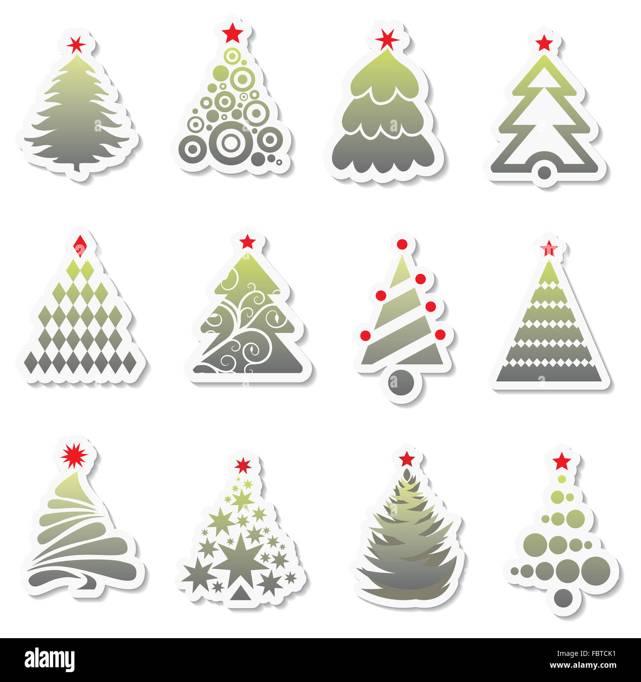 New year green tree Cut Out Stock Images & Pictures - Alamy