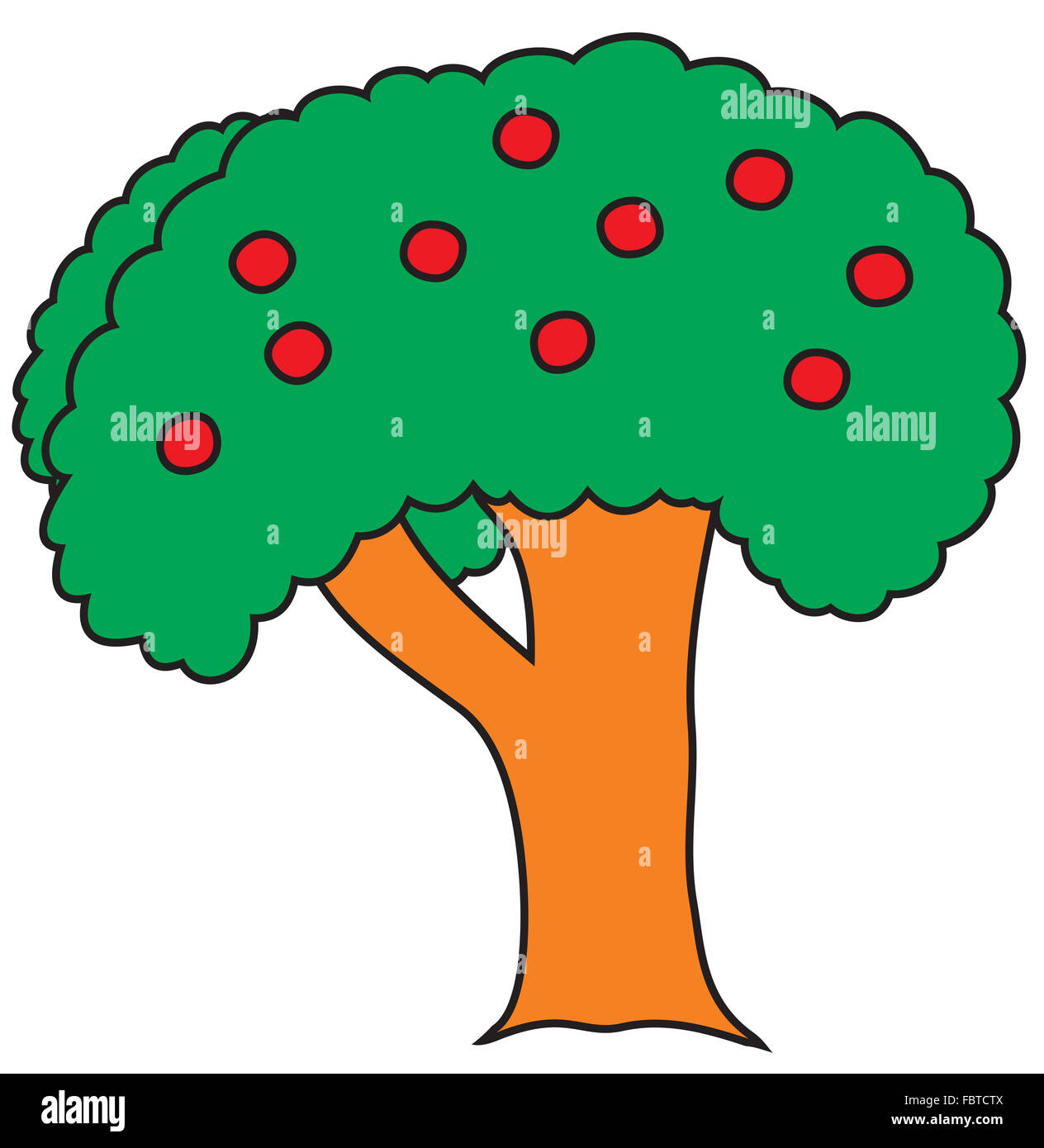 Cartoon tree clipart hi-res stock photography and images - Alamy