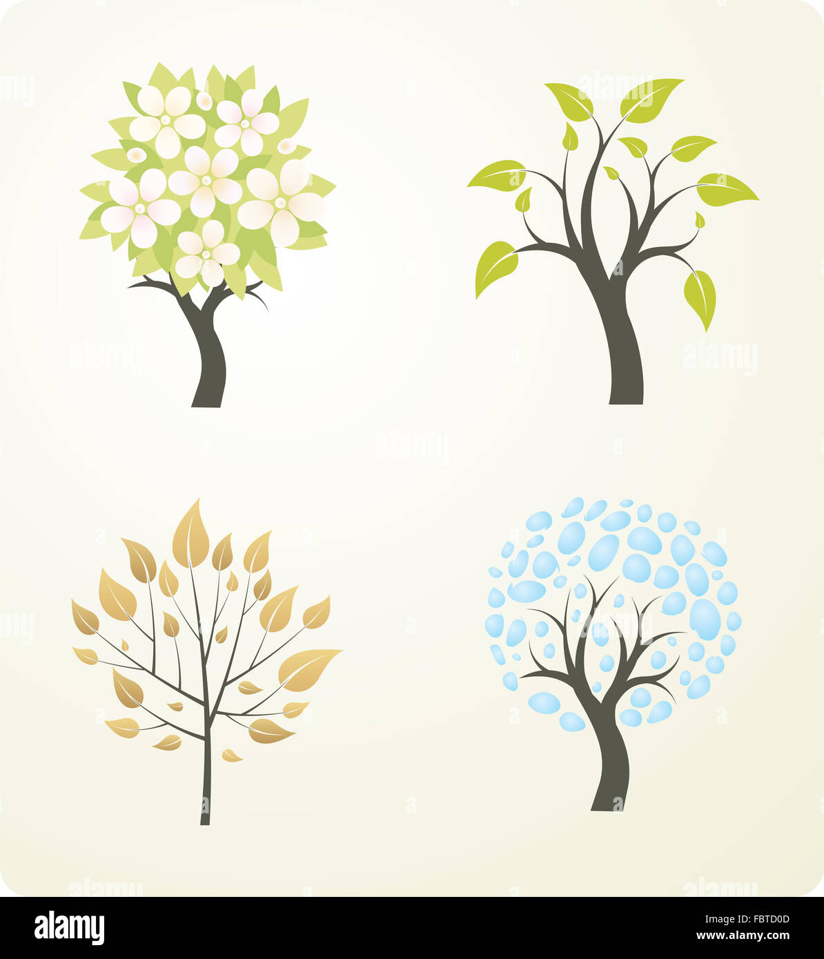 Set of tree hi-res stock photography and images - Alamy