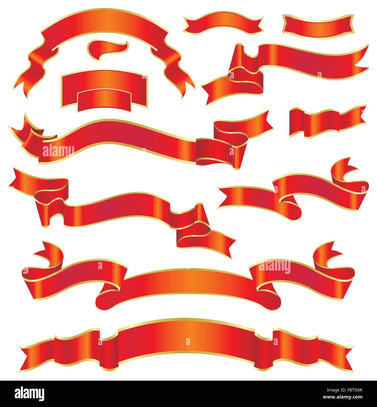 Set of ribbons Stock Photo - Alamy