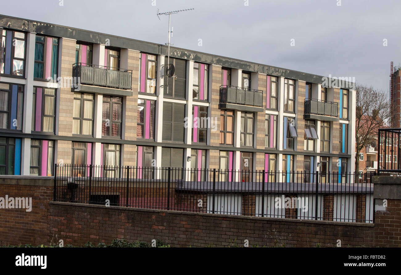 Council estate regeneration underway in Leeds. Old high rise council ...