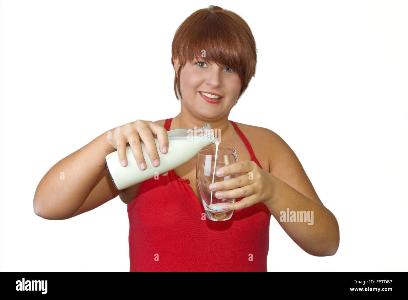 woman with milk Stock Photo - Alamy