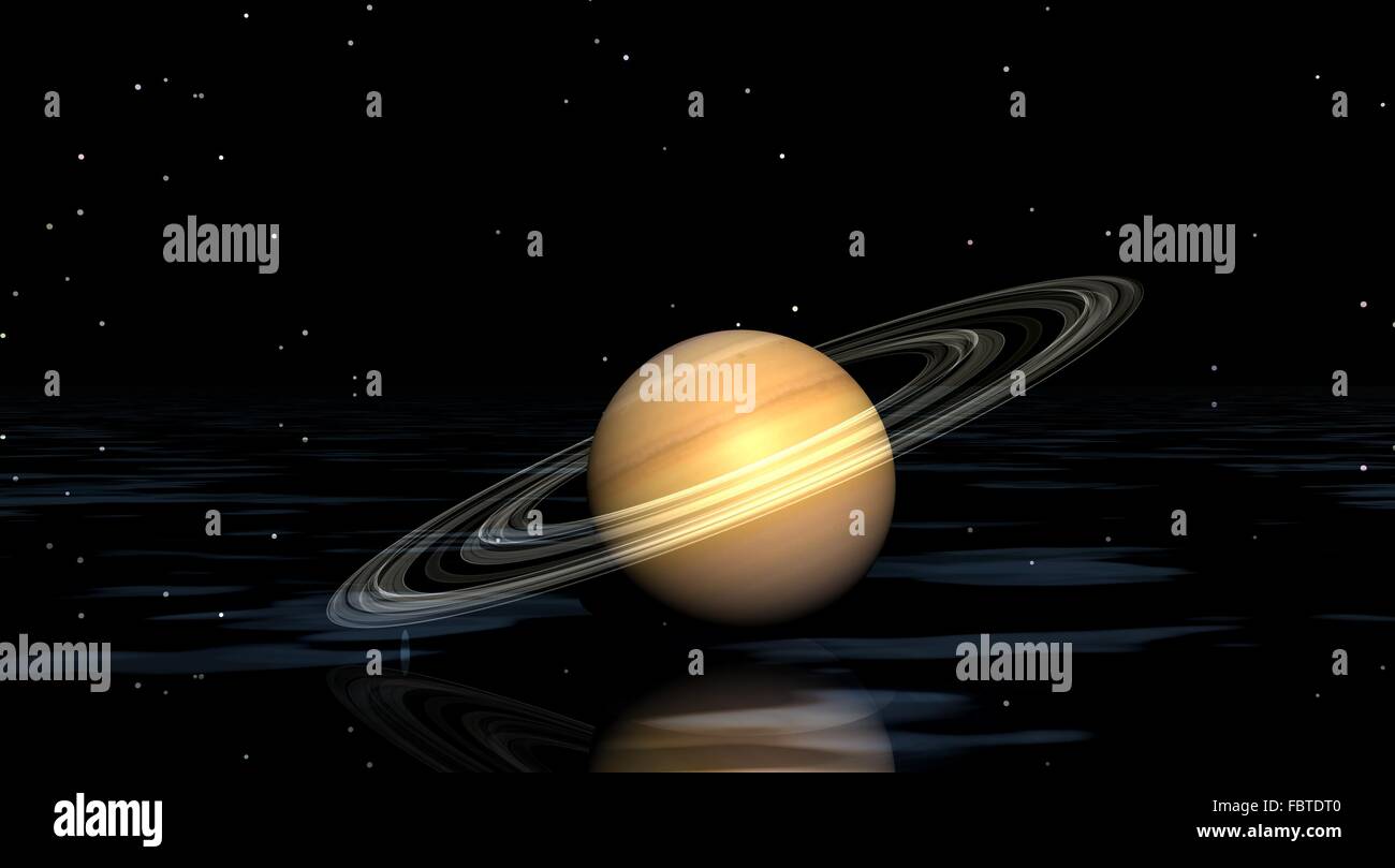 Saturn planet landscape hi-res stock photography and images - Alamy