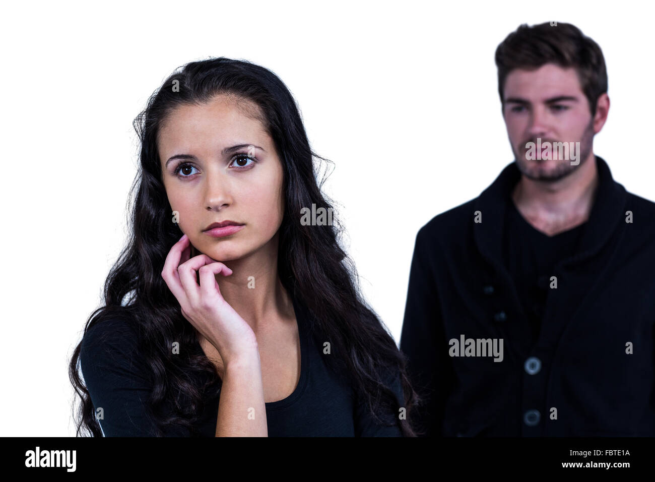 Couple not talking after argument Stock Photo - Alamy