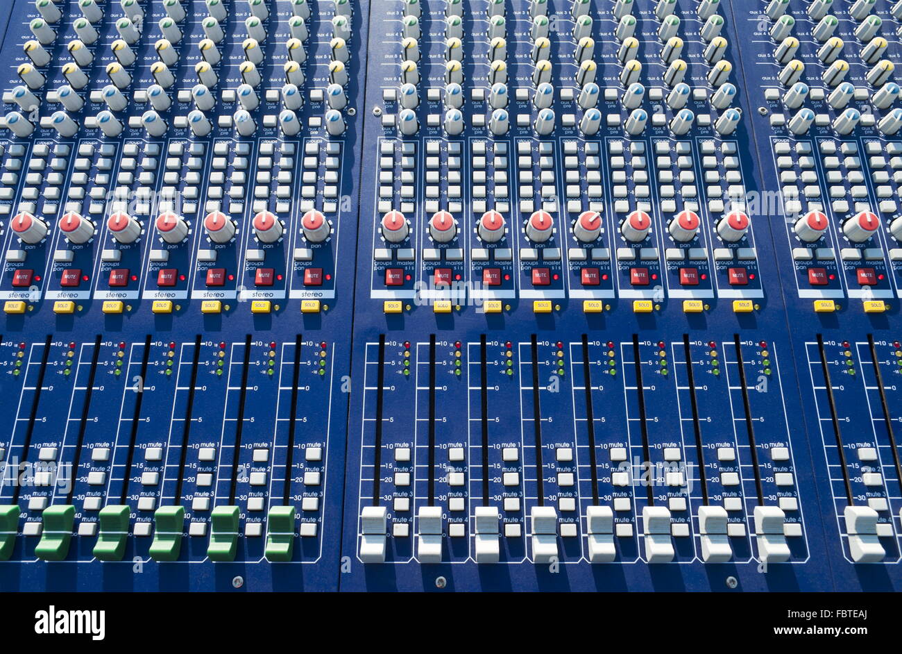 big mixer console in a concert stage Stock Photo - Alamy