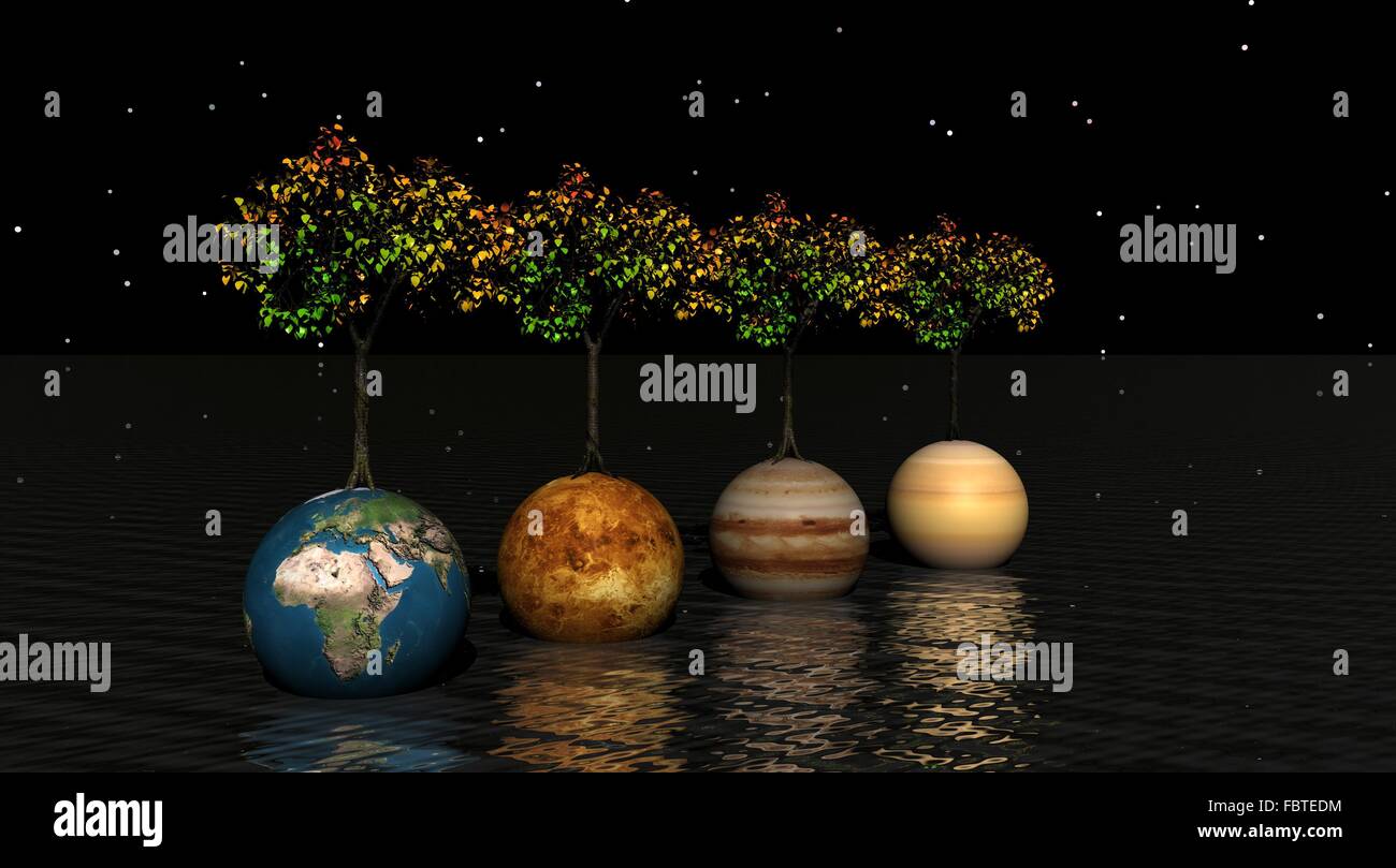 Orange planets hi-res stock photography and images - Alamy