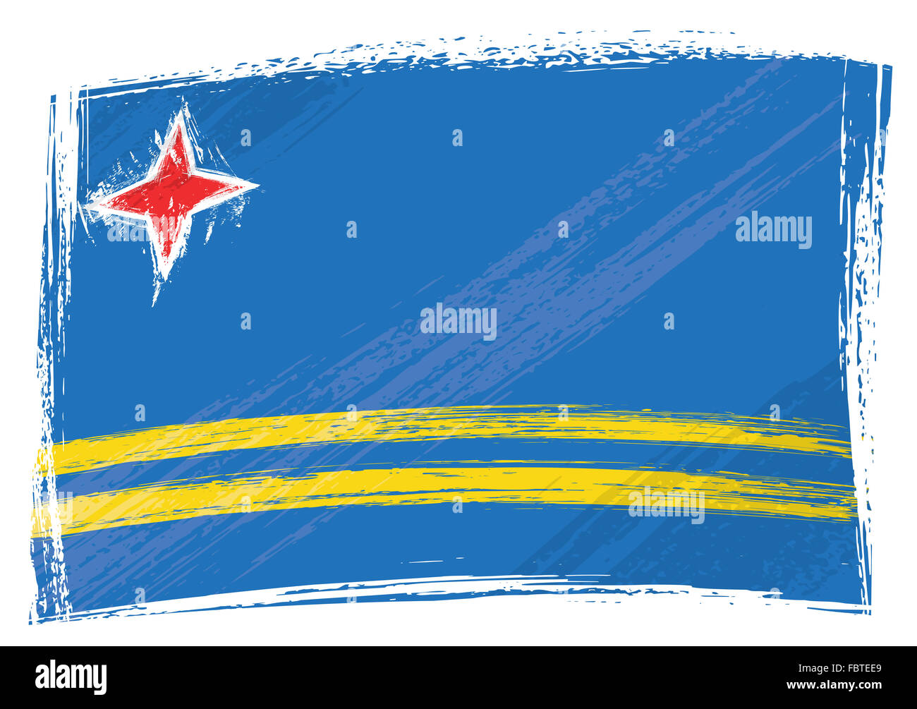Grunge Aruba flag Stock Photo - Alamy