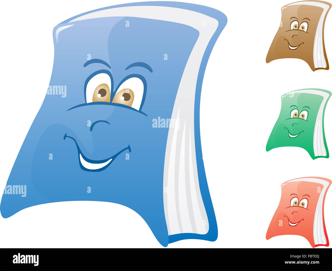 Blue happy book illustration hi-res stock photography and images - Alamy