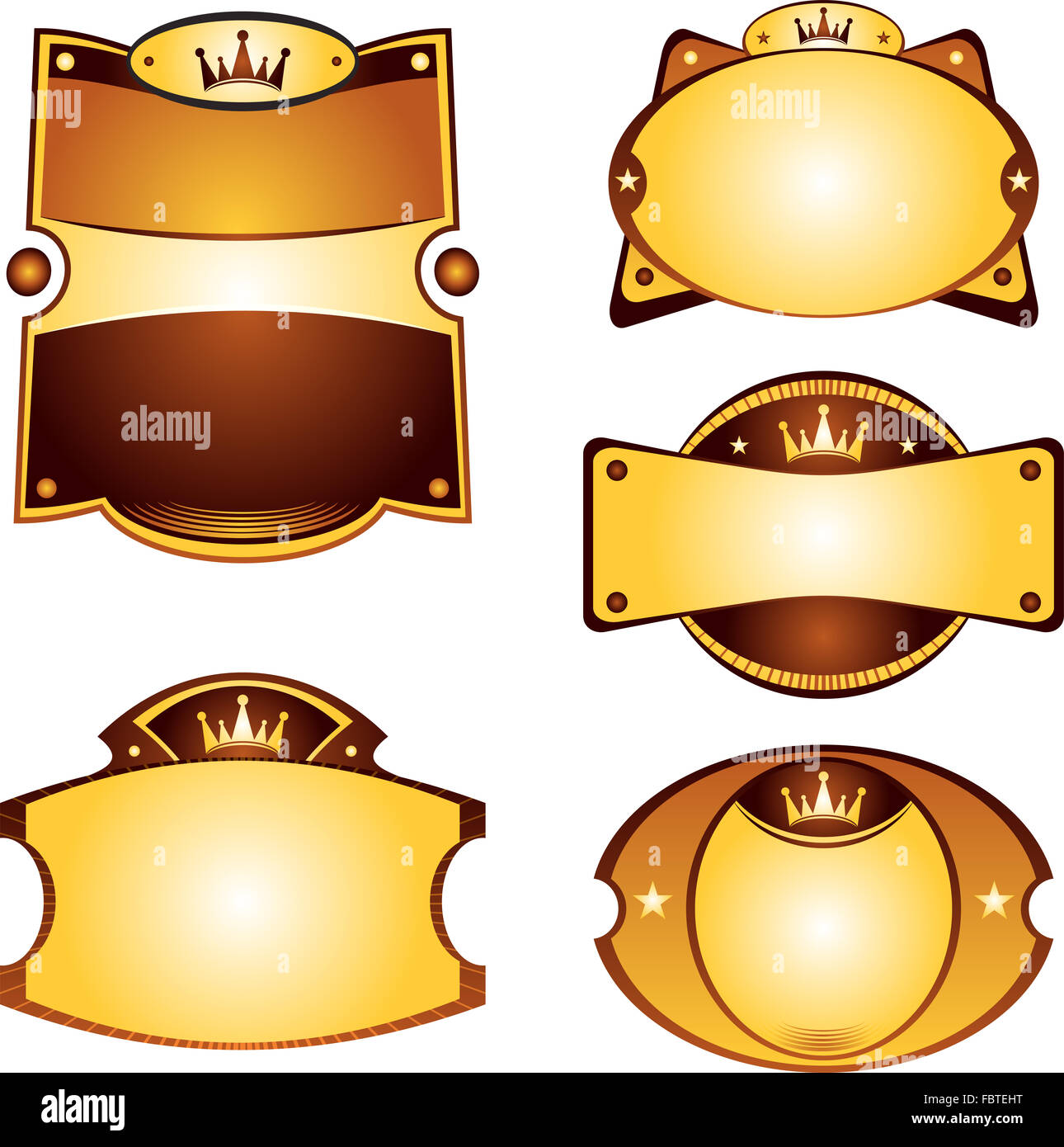 Gold set labels hi-res stock photography and images - Alamy