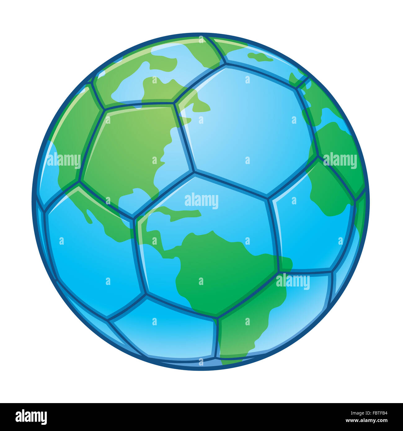 Soccer ball earth map hi-res stock photography and images - Alamy