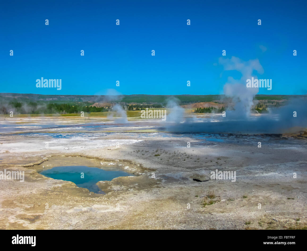 Aerial view geothermal pools hi-res stock photography and images - Alamy