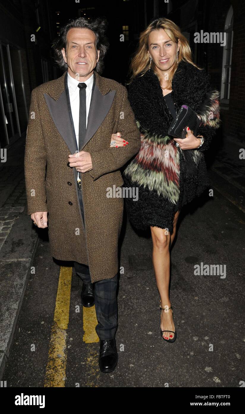 London, UK. 080114. Stephen Webster and Anastasia Webster at the Anya ...