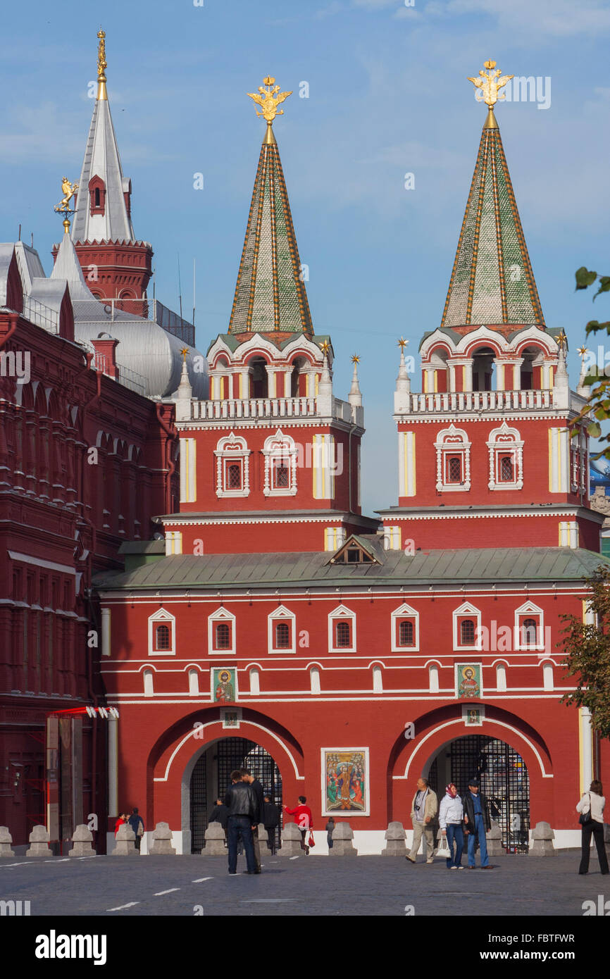 Resurrection Gate on Red Square, Moscow, Russia Stock Photo - Alamy