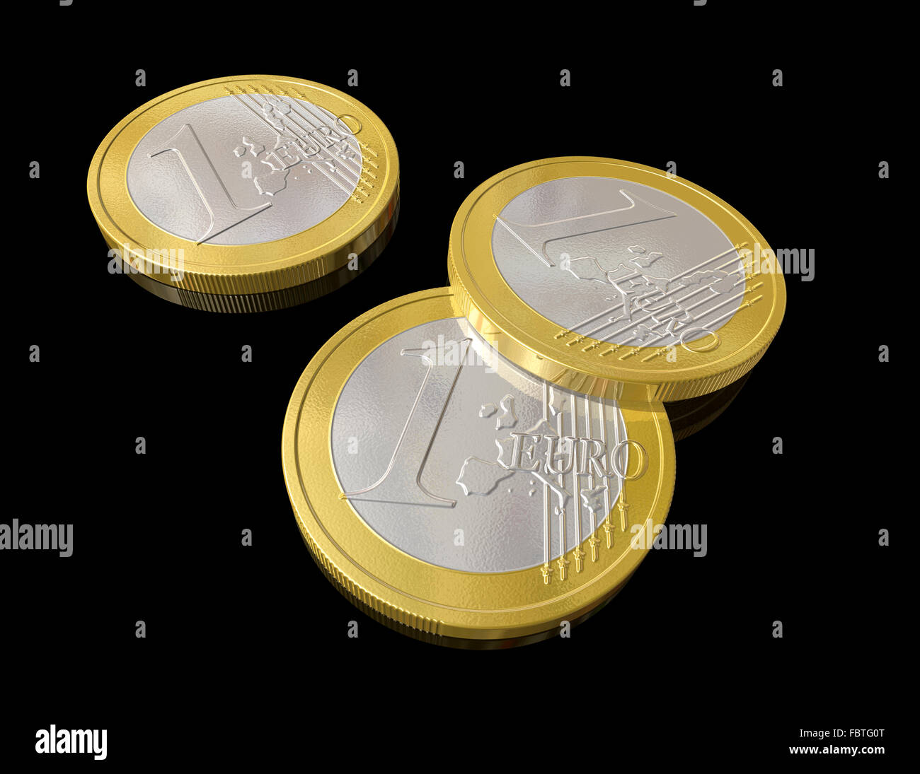 One euro coins Stock Photo - Alamy