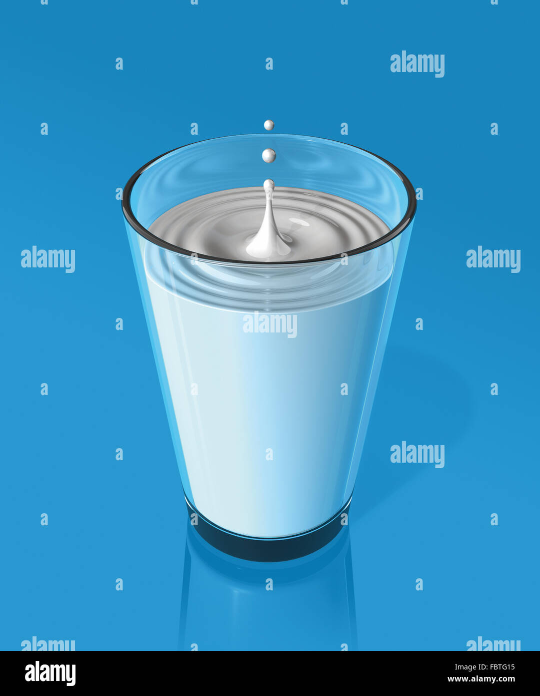 drop of milk and ripple in a milk glass Stock Photo - Alamy