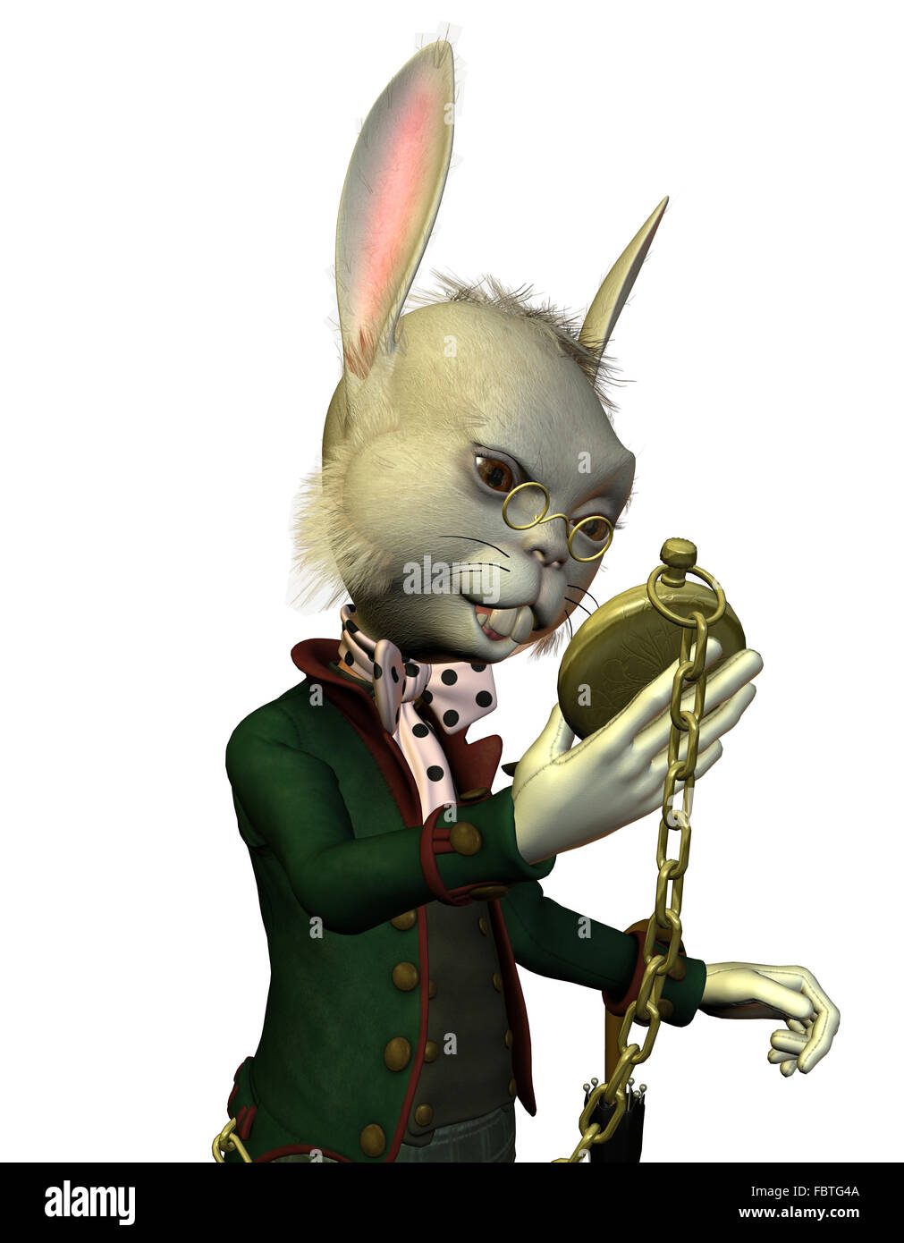 Rabbits with Clock Stock Photo - Alamy