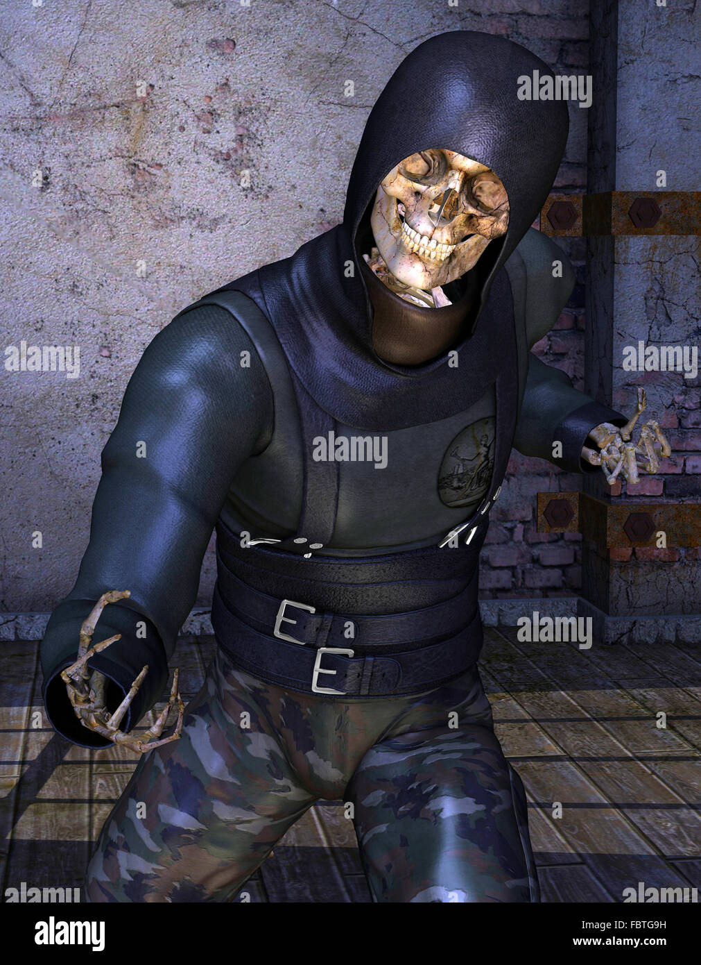 Skeleton Ninja fighters Stock Photo - Alamy