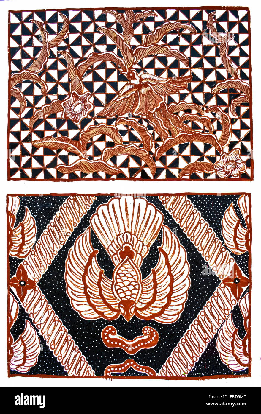Indonesian wall pattern Stock Photo - Alamy