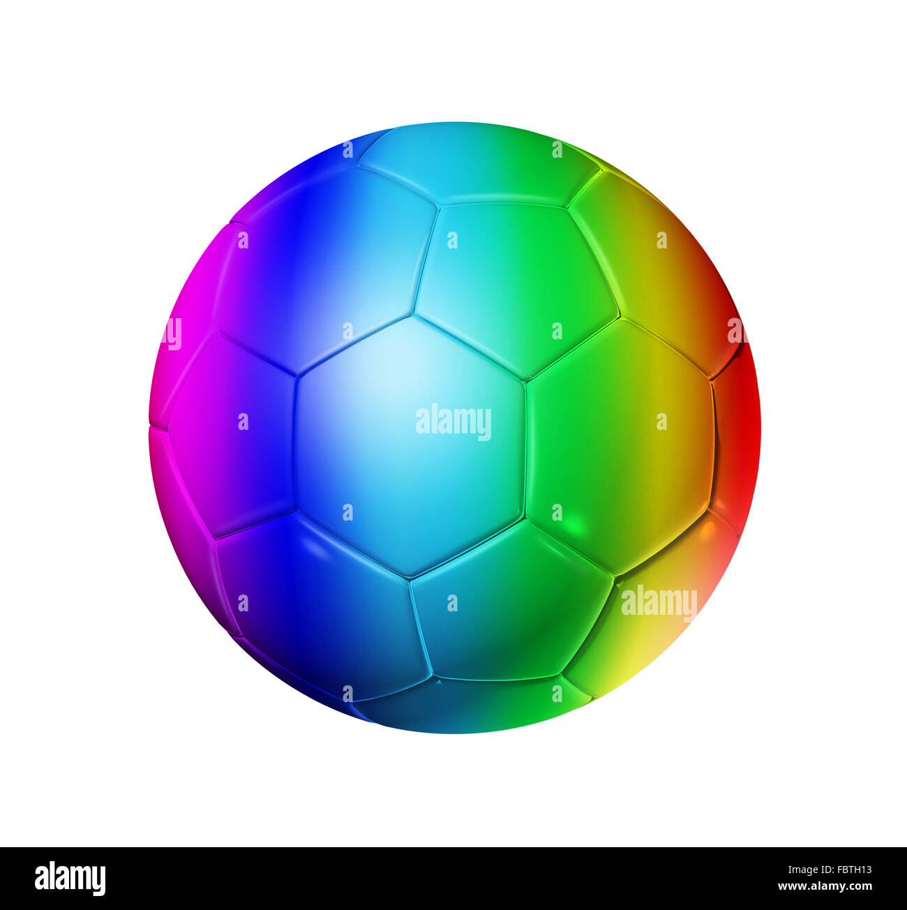 Rainbow soccer football ball Stock Photo - Alamy