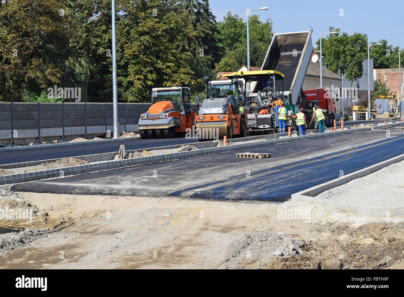 Construction of a new road in the city Stock Photo - Alamy