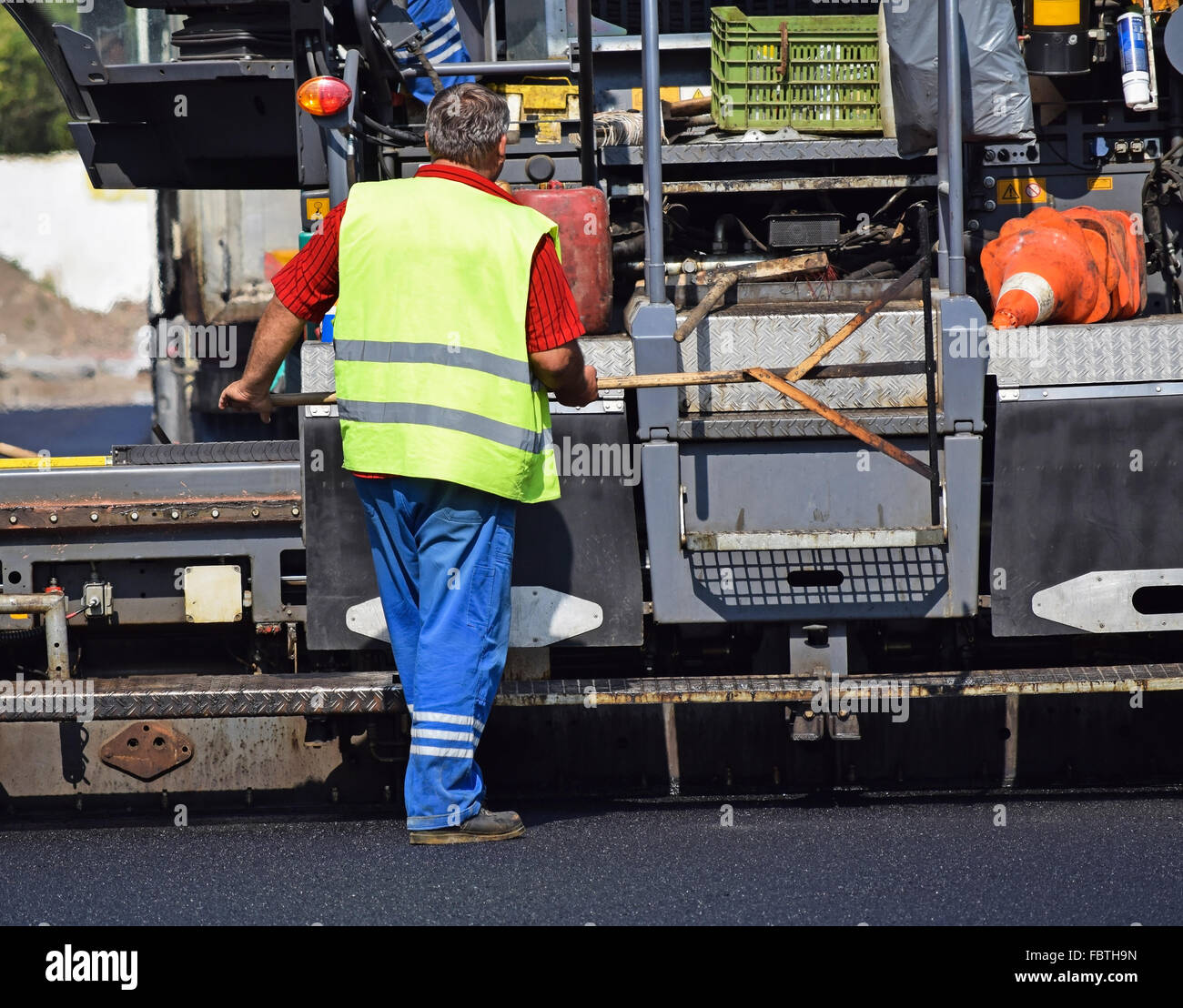 Concrete paving construction machine hi-res stock photography and ...