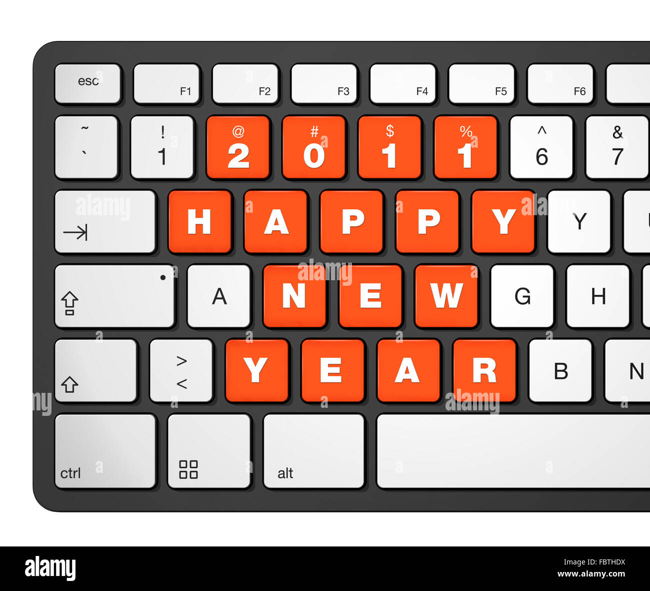 Happy new year message keyboard hi-res stock photography and images - Alamy