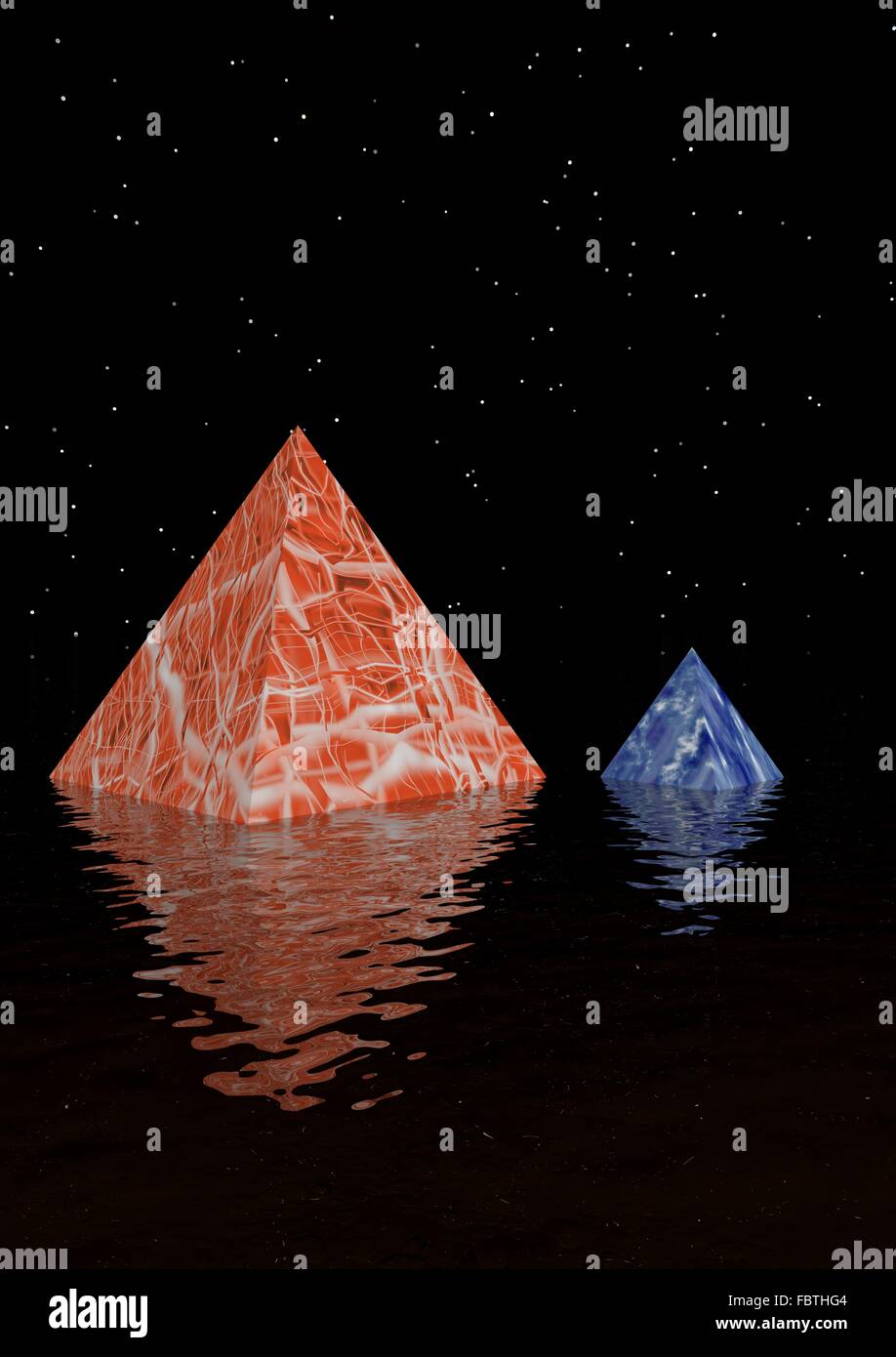 Blank empty 3d translucent pyramid hi-res stock photography and images ...
