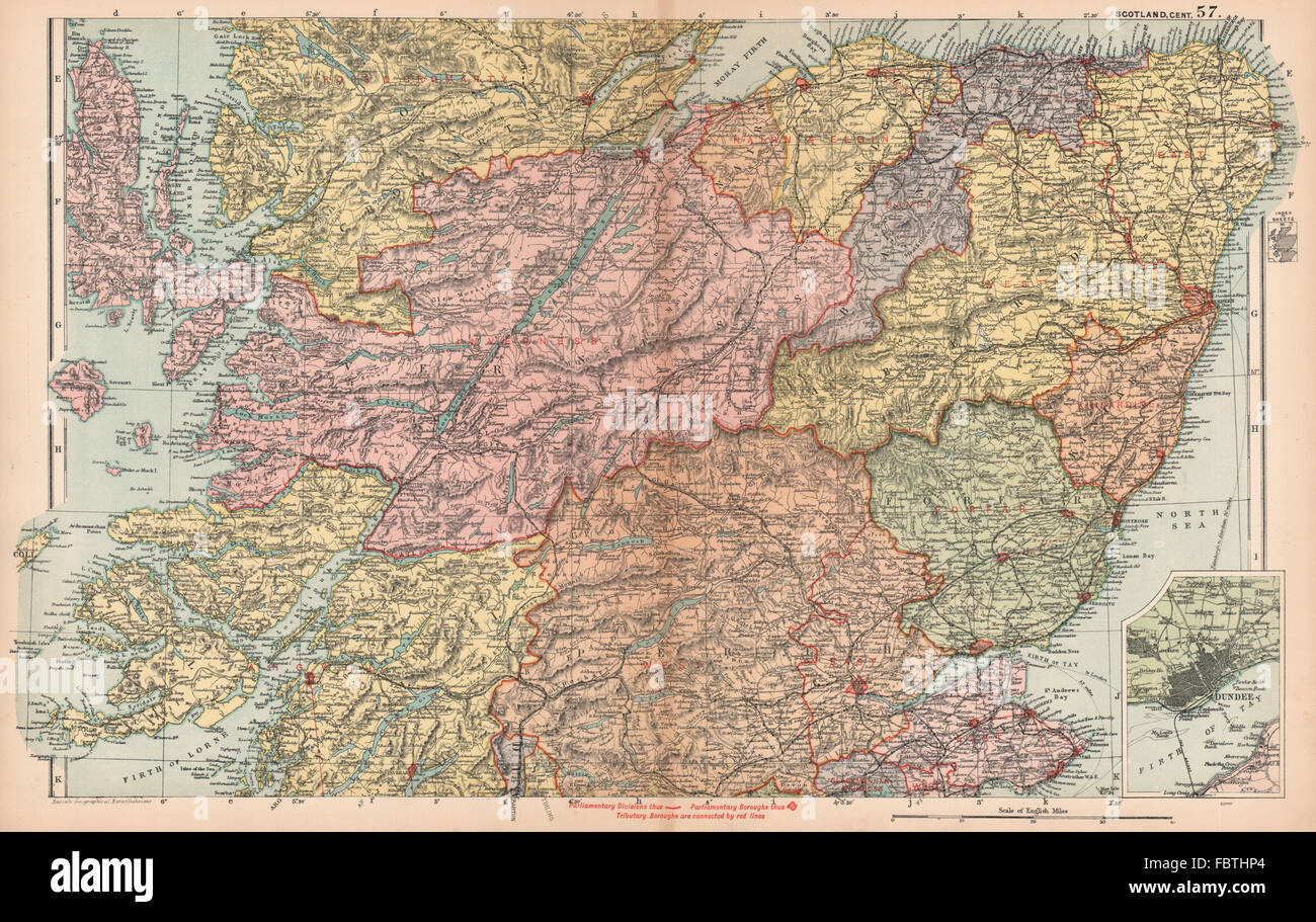 Map of highland hi-res stock photography and images - Alamy