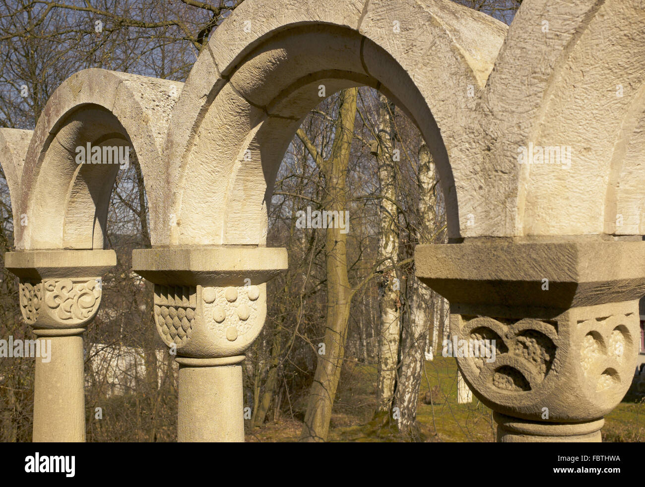 Exhibit in the stone centre Stock Photo - Alamy