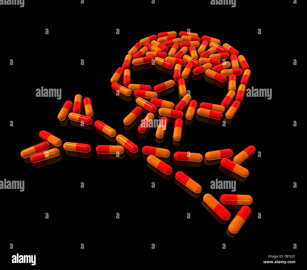 Red skull pill hi-res stock photography and images - Alamy