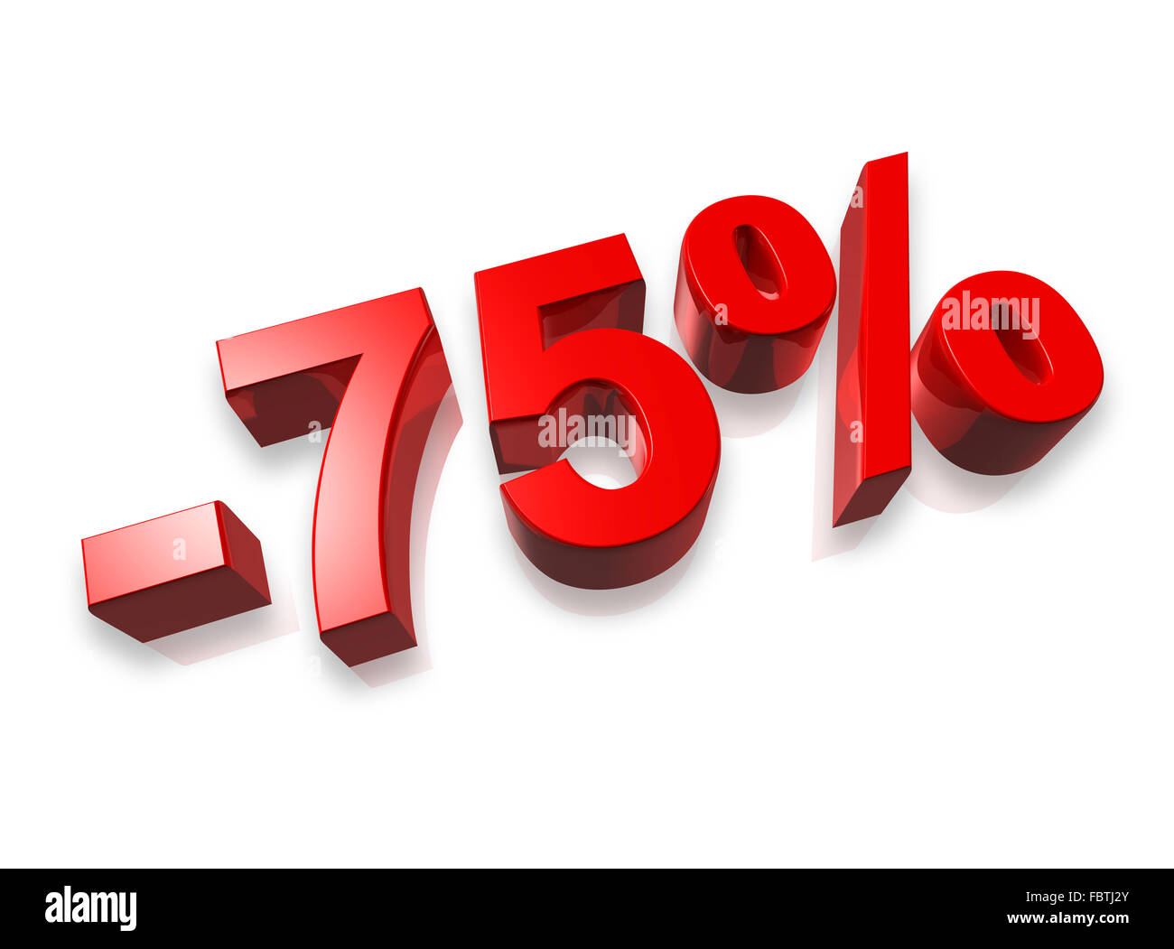 75% seventy five percent Stock Photo - Alamy