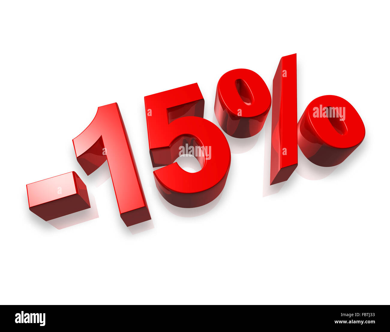 Red 15 percent isolated Cut Out Stock Images & Pictures - Alamy