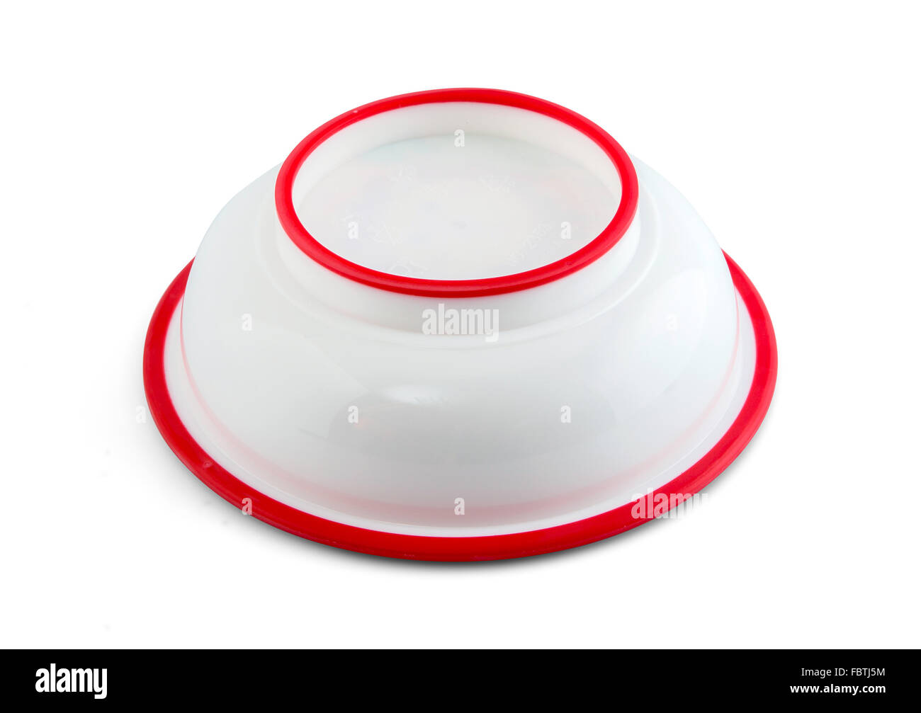Babby bowl upside down with silicone circle isolated on white include ...