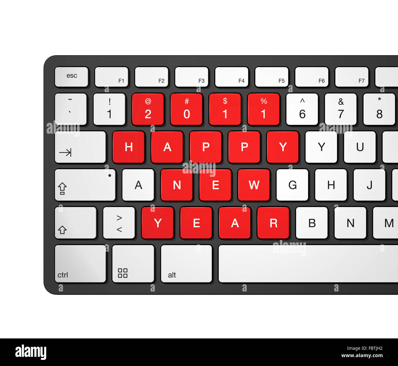 Happy new year message keyboard hi-res stock photography and images - Alamy