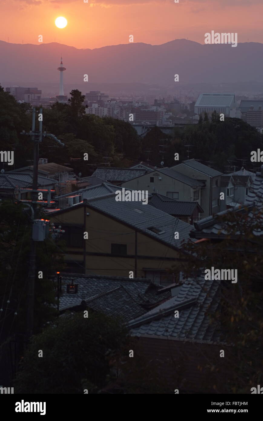 Kyoto at sunset Stock Photo - Alamy