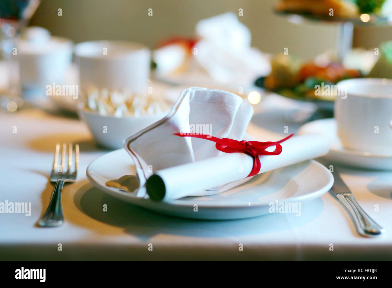 Paper Napkins Tied With Ribbon at Grace Brentnall blog