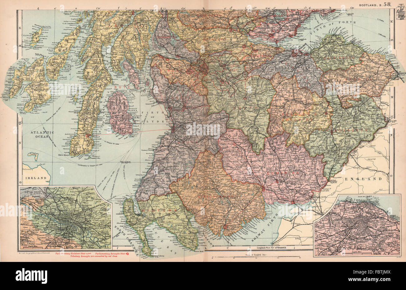 Scotland map railways hi-res stock photography and images - Alamy