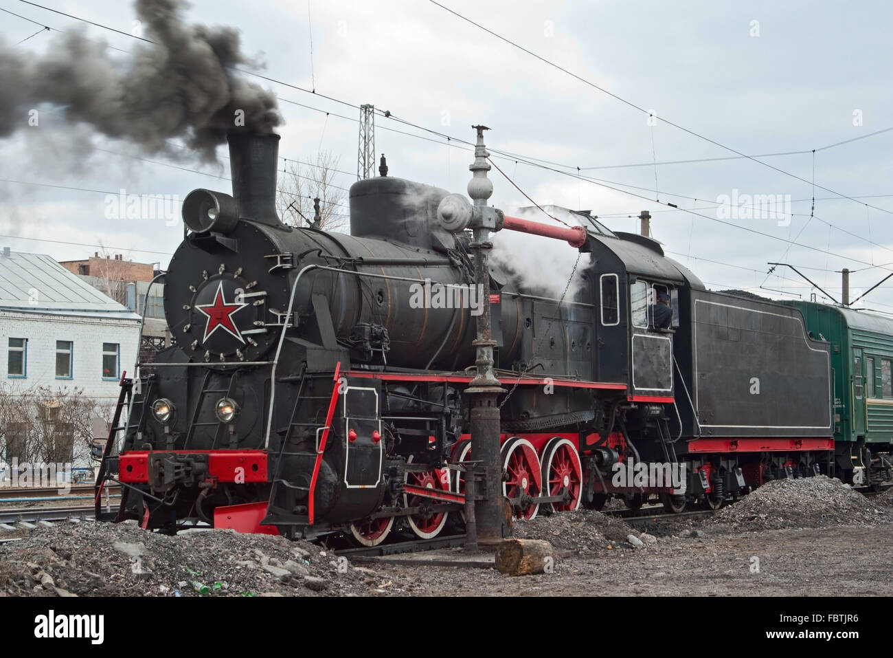 Running steam locomotive Stock Photo - Alamy