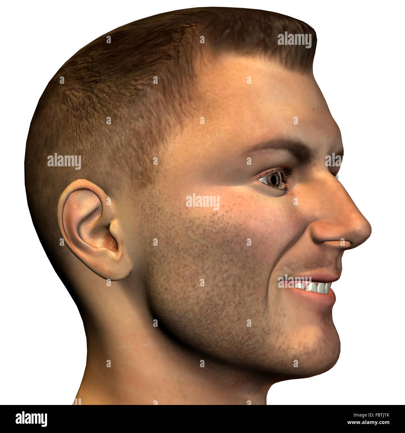 Man in profile Stock Photo - Alamy