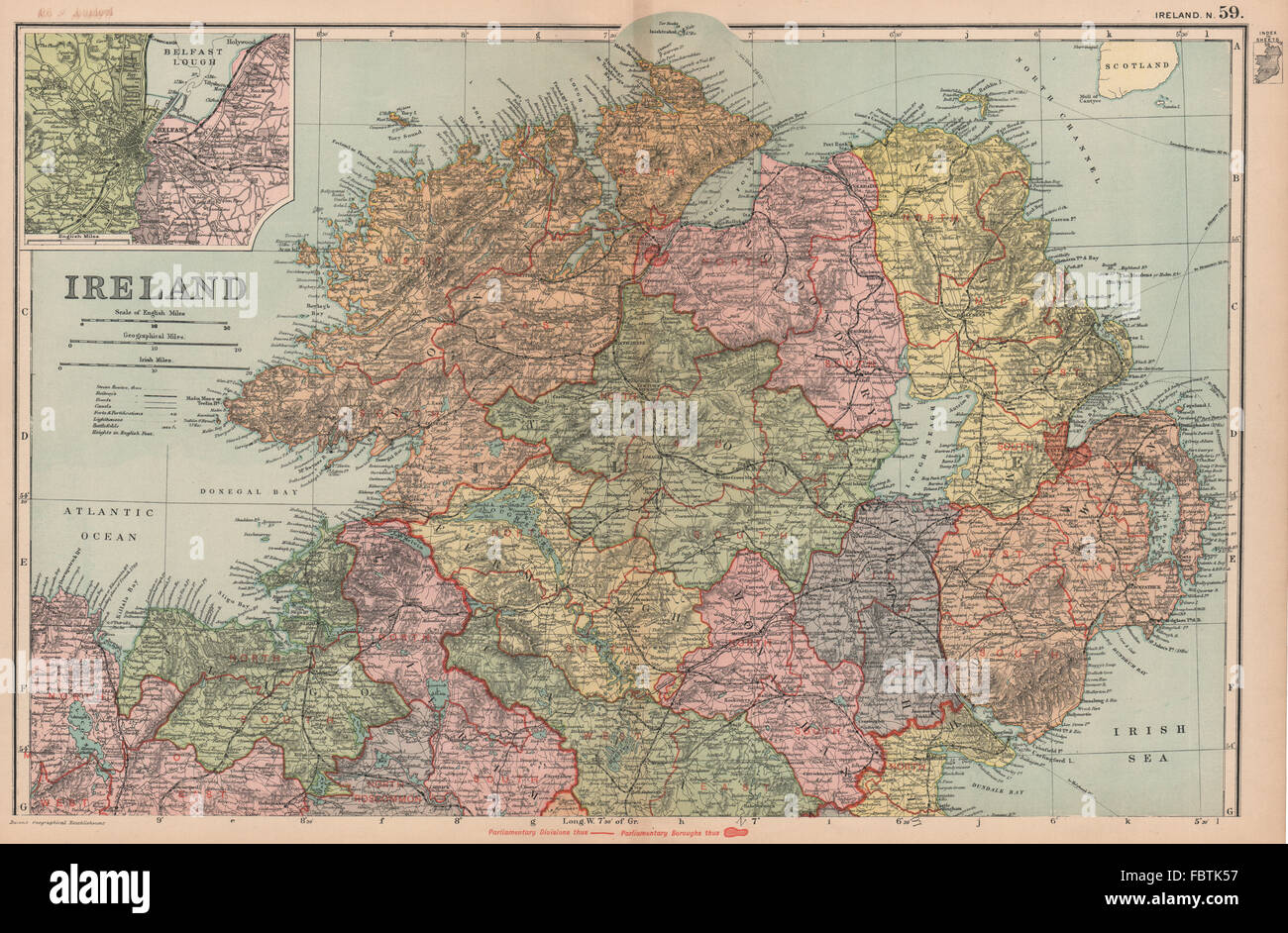 Belfast map antique hi-res stock photography and images - Alamy